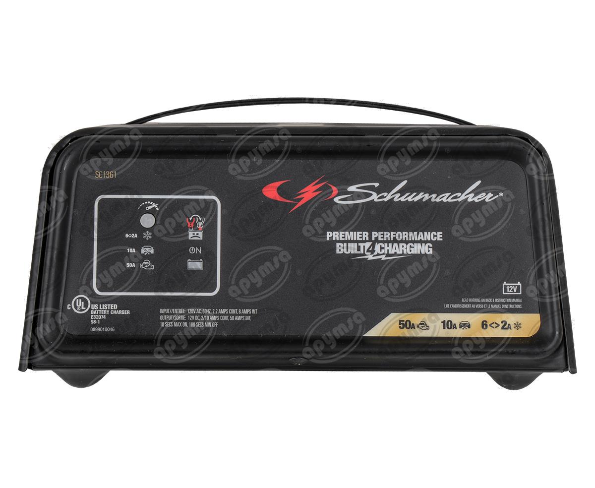 CARGADOR BATERIA 12V CARGADOR/ARRANCADOR AUTOMATICO 50/10/2A SCHUMACHER ...