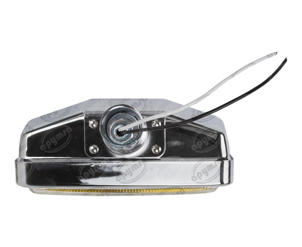FARO AUXILIAR AMBAR DERECHO E IZQUIERDO 12V RECTANGULAR CROMADO DEFENSA ...