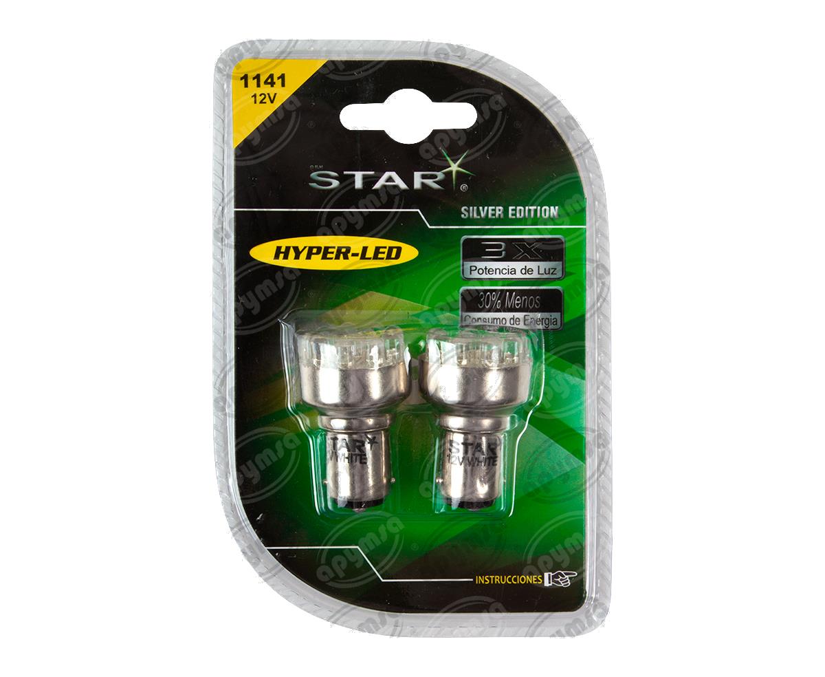 FOCO LEDS 1141 BLANCO 12V 12 LEDS 2PZ QBH STAR 1141