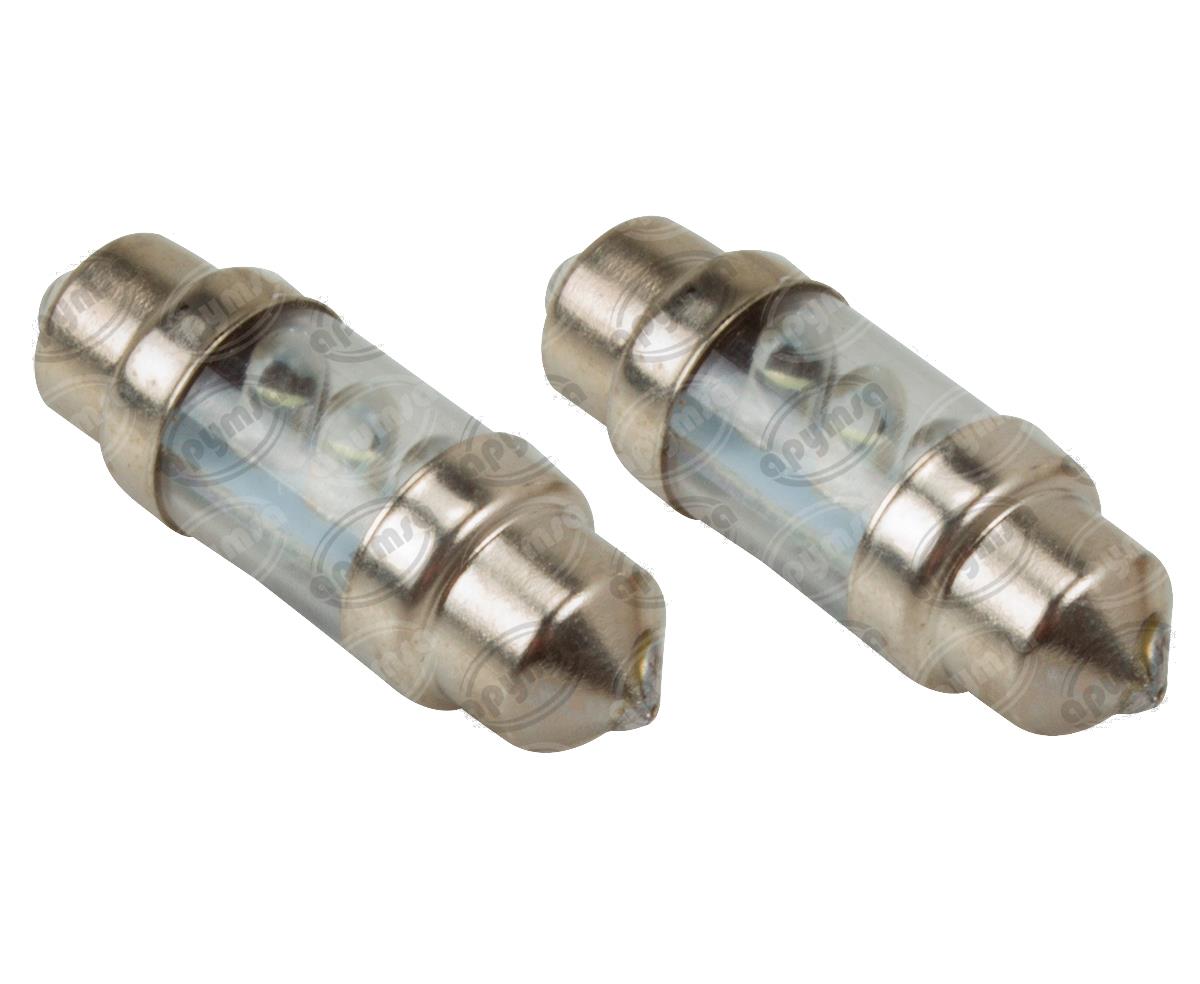 FOCO LEDS FESTOON TIPO FUSIBLES BLANCO 12V 3 LEDS 2PZ QBH STAR 10X31