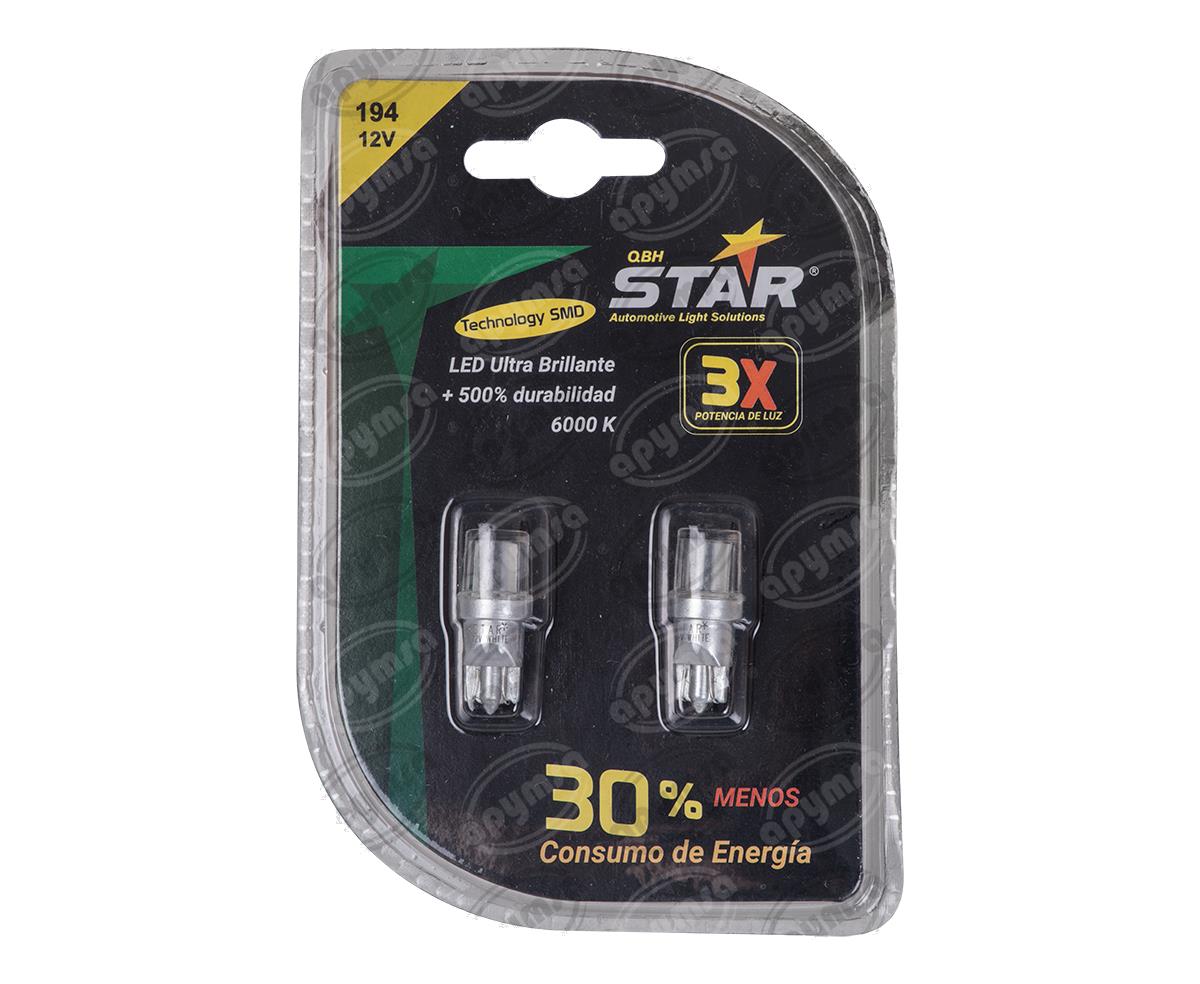 FOCO SMD BLANCO 158 12V 1 SMD 194/T10 CON PROFUNDIDAD QBH STAR 158