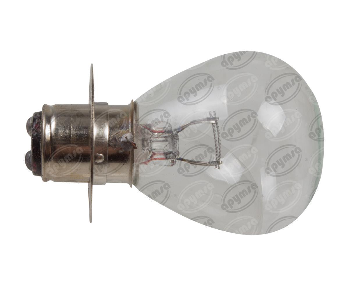 FOCO INCANDESCENTE TRANSPARENTE 6V 25/25W 2 POLOS 1PZ PARA TORRETA ...