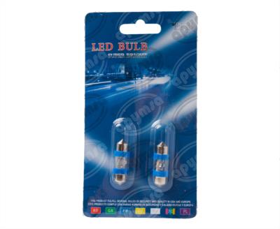 FOCO LEDS FESTOON TIPO FUSIBLES AZUL 12V 24V X PIEZA 3 LEDS 2PZ ...