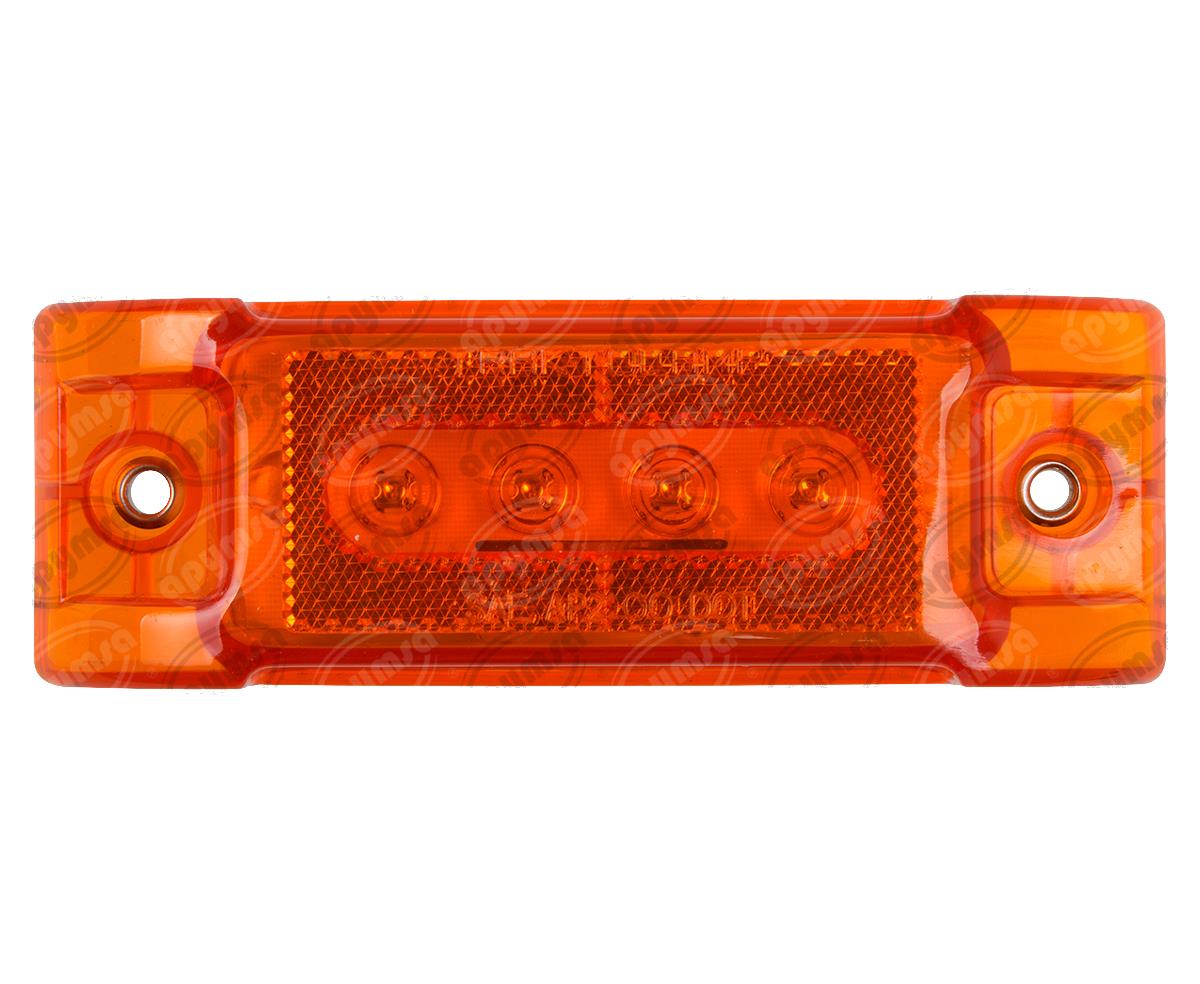 LUZ POSICION MICA AMBAR 12V 24V 4 LEDS OPTICOS TRAKTOLAMP 8025OPA