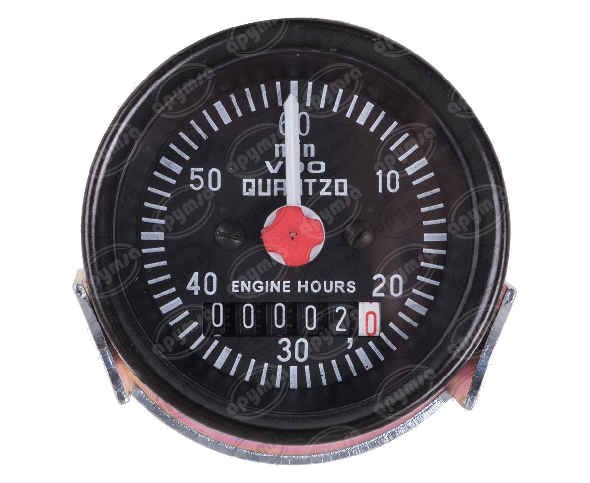 MARCADOR HOROMETRO 12V 24V CON LUZ LED VDO 331 010 001R