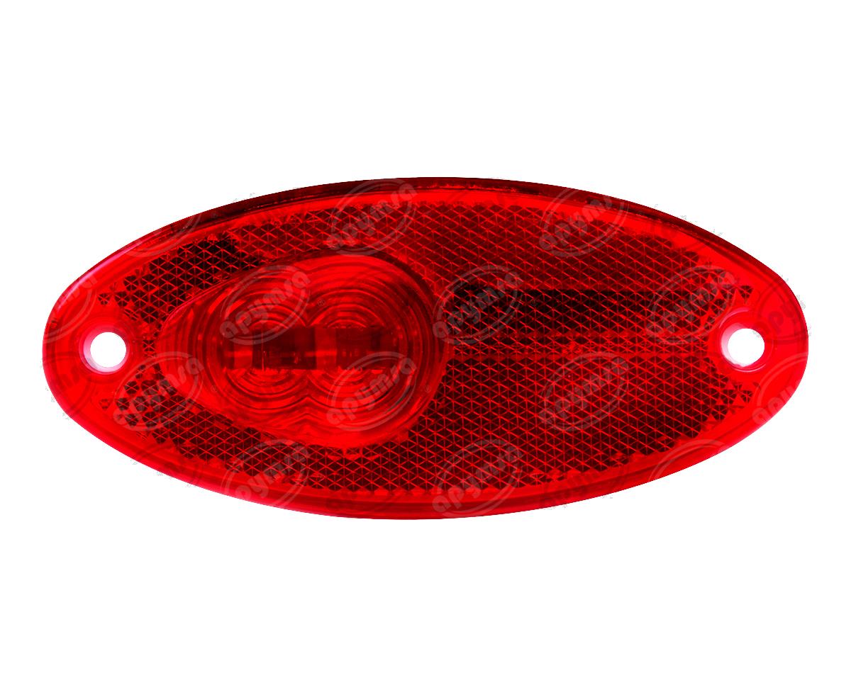 LUZ POSICION MICA ROJA ROJO POSICION LATERAL 24V 2 LEDS LED OVALADO ...