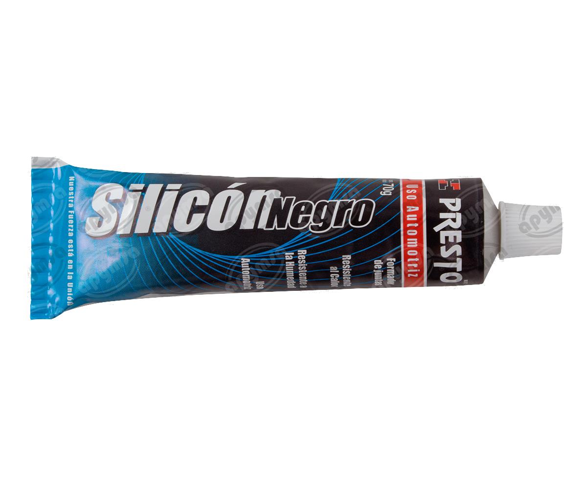 SILICON SELLADOR NEGRO EN BLISTER TEMPERATURA DE 60°C A 230°C PRESTO 70 GR