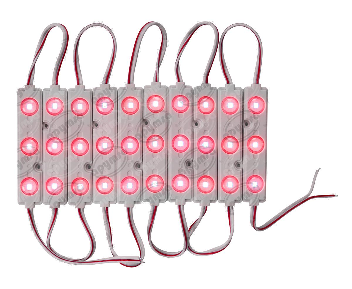 TABLILLA LUZ LED 12V LED ROJO STAR LITE POR PIEZA QBH STAR MOULDS 3LED ...