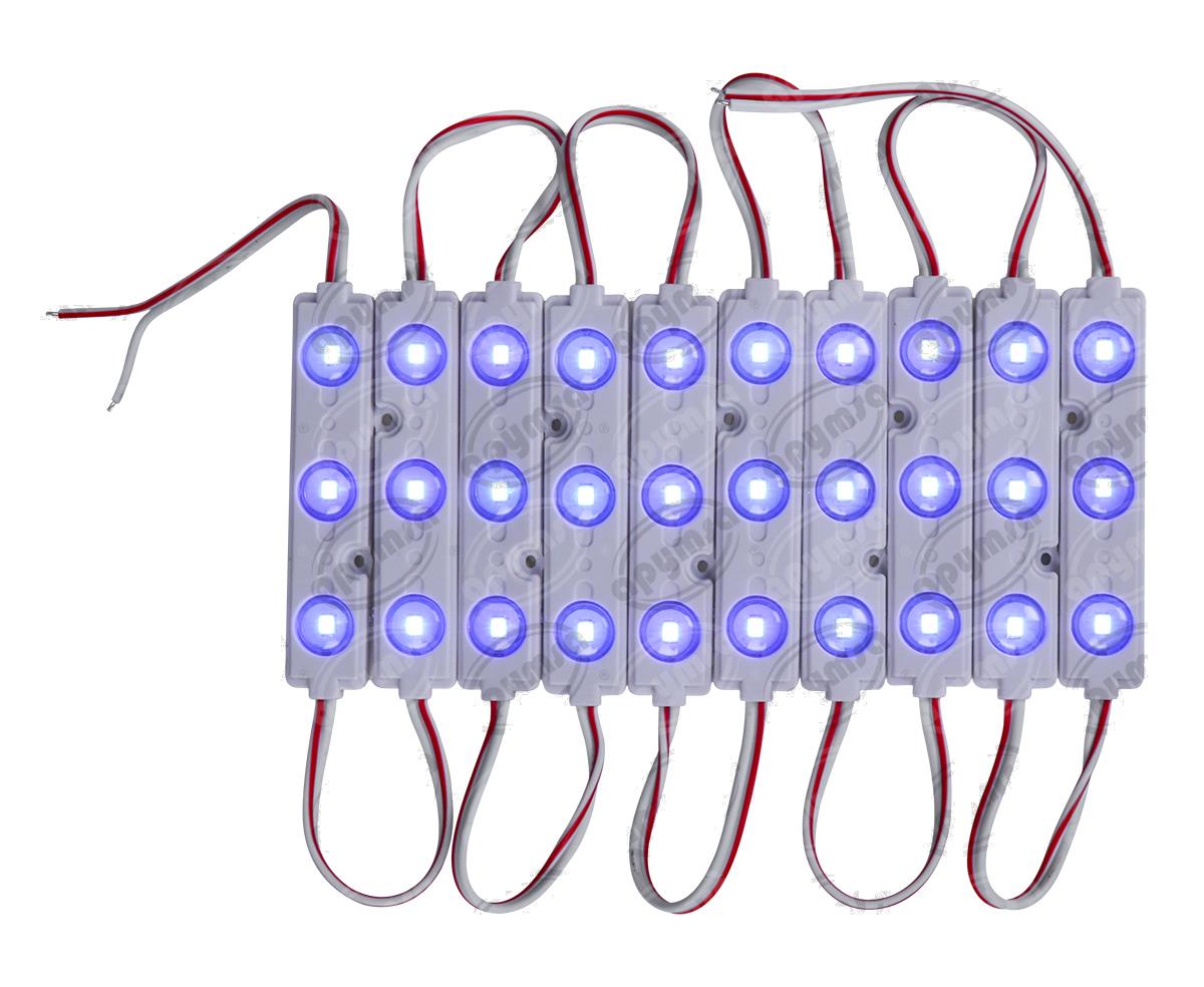 TABLILLA LUZ LED 12V LED AZUL STAR LITE POR PIEZA STAR MOULDS 3LED 12V BLUE