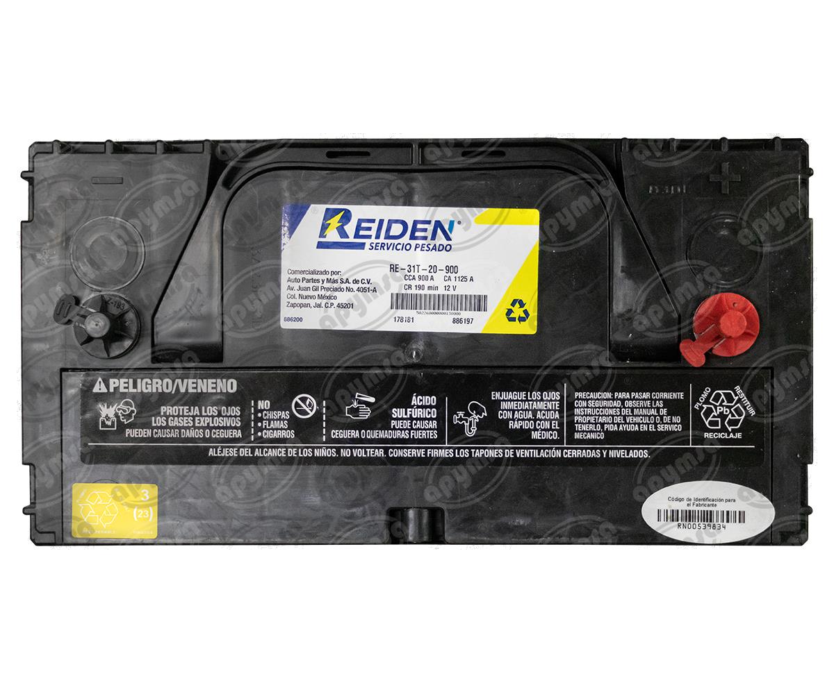 BATERIA ESPECIAL (+) / ( ) 12V 17 PLACAS 900A 31T BCI REIDEN RE 31T 20 900
