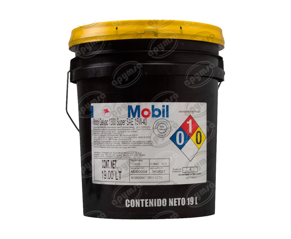 LUBRICANTE ACEITE MULTIGRADO (MINERAL) 15W40 19L 1300 SUPER CUBETA ...