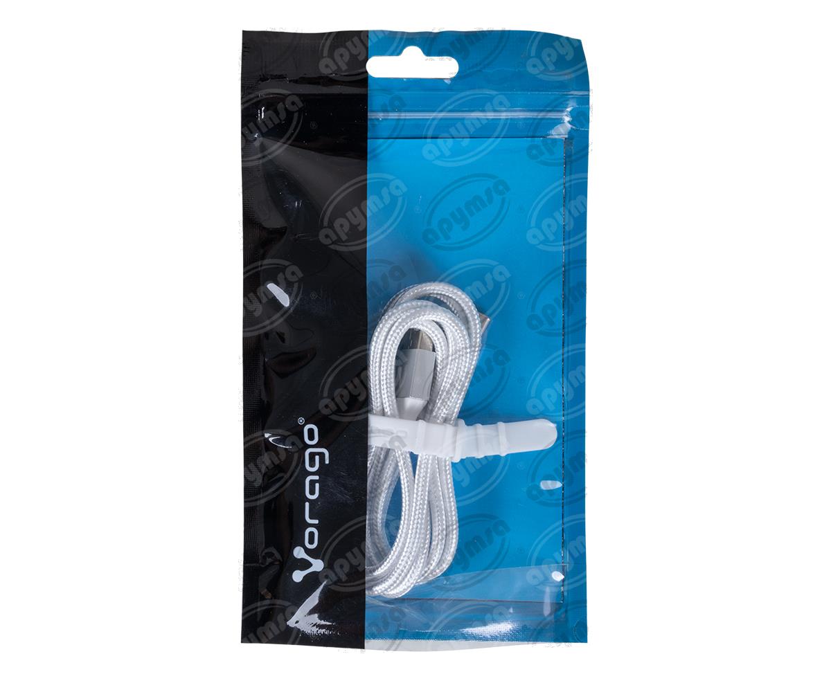 CABLE USB BLANCO USB TIPO C CARGA RAPIDA 1 METRO CAB 123 WH